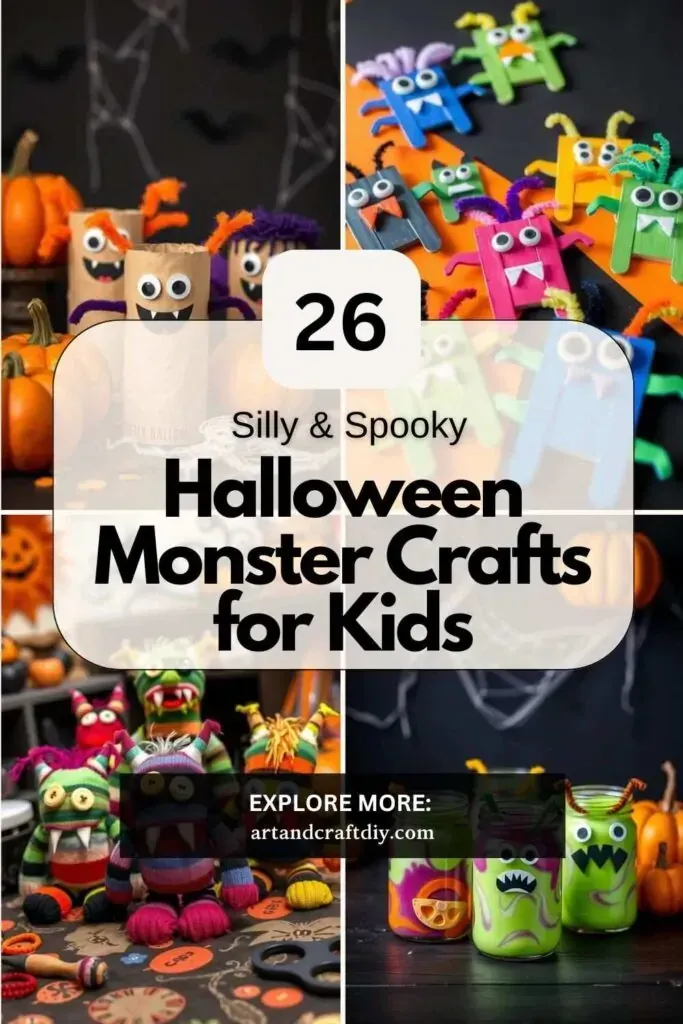 Silly & Spooky Halloween Monster Crafts for Kids - DIY Art and Crafts ...